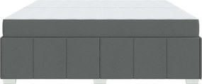 Rám postele s matrací Tmavě šedá 200 x 200 cm textil 3398308