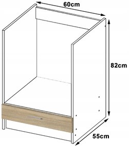 Kuchyňská skříňka Artus pod troubu S60