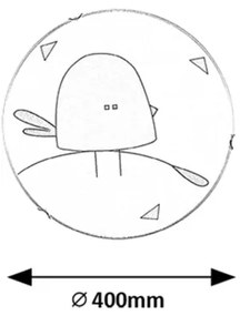 Rabalux 71278 - Dětské stropní svítidlo FOWLY 2xE27/60W/230V