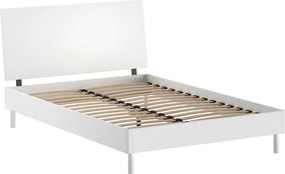 Bílá dvoulůžková postel z bukového dřeva s roštem 140x200 cm Forrest – Vipack
