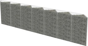 Gabionová zeď z pozinkované oceli 450 x 30 x 100 cm 143571
