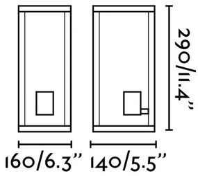 FARO 70773 - Venkovní nástěnné svítidlo NALA 1xE27/15W/230V IP54