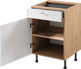 SORENTO pb | dolní skříňka D60S1 se zásuvkou a příborníkem | 60 cm | LEVÁ | puccini/bílá