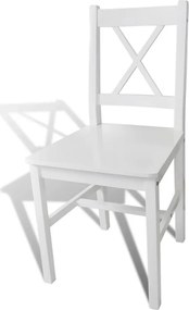 vidaXL Jídelní židle 4 ks borové dřevo [241511] Barva: Bílá a béžová