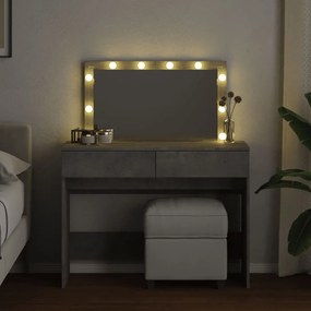 Toaletní Stolek S Led Betonově Šedý 100 X 40 X 120 Cm