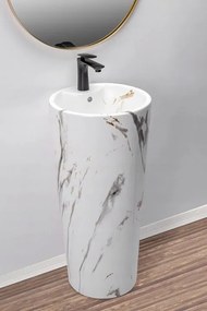 Rea Blanka volně stojící umyvadlo, 84 x 40 cm, Marble imitace kamene, REA-U8704