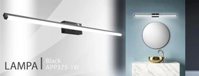 Toolight Rea - Toolight, LED koupelnové svítidlo nad zrcadlo 20W 100CM APP375-1W, černá, OSW-05005