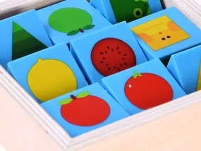 PIXINO Dřevěné otočné kostky / 14 x 14 cm