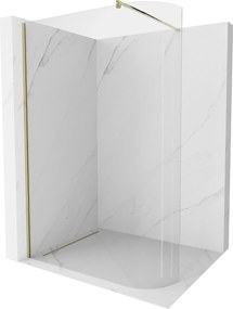 Sprchová zástěna KIOTO 100 cm - zakulacená - čirá/zlatá