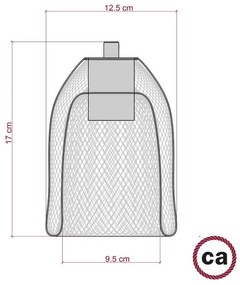 creative cables Kovové klecové stínidlo Ghostbell s objímkou E27 Barva komponentu: Černá-Chromovaná