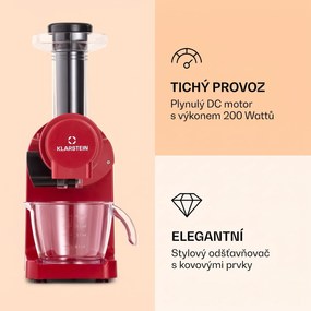 Klarstein Bella Elegance, odšťavňovač, 200 W, 400 ml, bez BPA