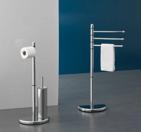 Aqualine Aqualine, HIBISCUS Stojan s držákem na toaletní papír a WC kartáčem, chrom, HI32
