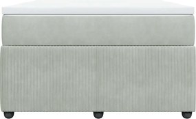 Box spring postel s matrací světle šedá 120 x 200 cm samet 3285632