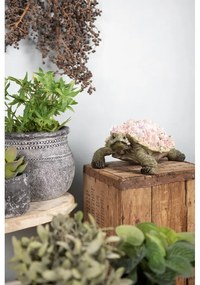 Dekorativní soška želva posetá květinami - 34*21*14cm