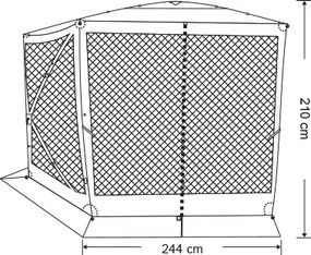 ClapTop SET Rychloskládací stanový altán ClapTop 400 + 3 ks bočnic