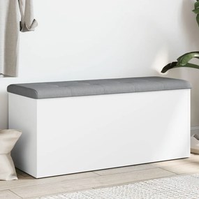 vidaXL Úložná lavice 102 x 42 x 45 cm kompozitní dřevo [835055] Barva: Bílá