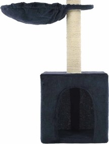 Škrabadlo pro kočky se sisalovými sloupky 105 cm modré 170627