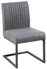 Konferenční židle Asteg, šedá, kovová podnož
