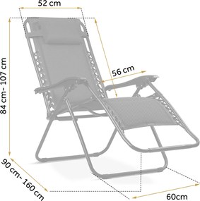 Skládací zahradní lehátko s polštářem Sofotel ChillWell Soft černé pro relaxaci a odpočinek v exteriéru