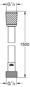 Grohe Vitalioflex Trend Sprchová hadice 150 cm, černá mat 287412432
