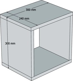 Sada 5 nástěnných polic BOXE žlutá