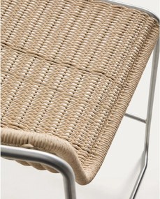 Béžová kovová zahradní barová židle Tavari – Kave Home