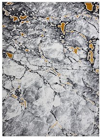 Dywany Łuszczów Kusový koberec Gloss 528A 58 3D mramor ivory/black ROZMĚR: 140x190
