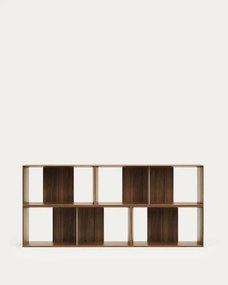 Hnědý modulární policový systém v dekoru ořechu 4 ks 168x76 cm Litto – Kave Home