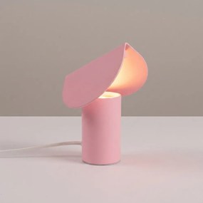 Růžová hliníková LED stolní lampa (výška 15 cm) BISCUIT – Thoro