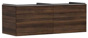 Hansgrohe Xelu Q - Umyvadlová skříňka, 50x136x55 cm, 2 zásuvky, tmavý ořech/matná bílá 54069700