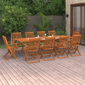 11dílný zahradní jídelní set 280x90x75cm masivní akáciové dřevo 3086990