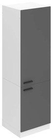 Vysoká kuchyňská skříňka Belini Premium Full Version na vestavnou lednici 60 cm šedý mat