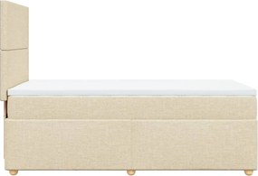 Box spring postel s matrací krémová 90x200 cm textil 3293461