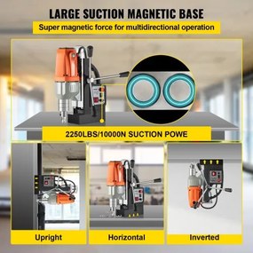 Magnetická vrtačka 220 V-240 V 980 W, vrtačka na kov Vysoký výkon 680 ot./min