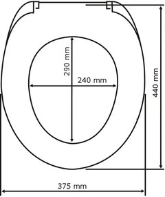 WC sedátko Wenko Stone Shore, 44,5 x 36,5 cm