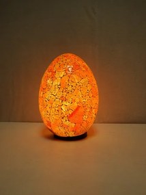 Lampa stolní oranžová Egg, ruční práce,