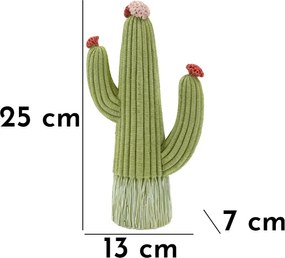 Dekorativní soška Cactus 25 cm zelená