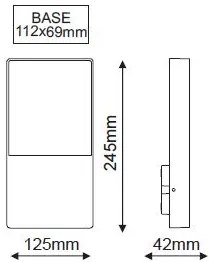 ACA Lighting Zahradní nástěnné LED svítidlo AGIRA 4W/230V/3000K/240Lm/200°/IP54, tmavě šedé