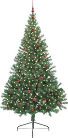 Umělý osvětlený vánoční stromeček Zelená 240 cm PVC 3397037