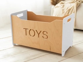 Woodisio Box na hračky TONI Barva: Transparentní matný lak, Variant: Mini