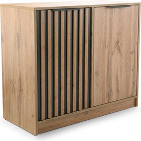 STO Komoda BALI LUX D2, 94 cm Dub Votan/Černá