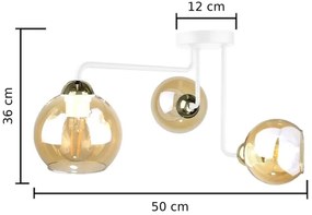 Přisazený lustr MONDE WHITE 3xE27/60W/230V