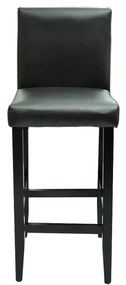 Barové židle 6 ks - umělá kůže | černá
