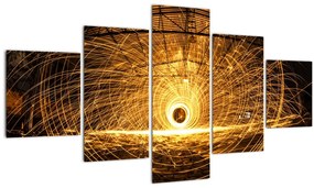 Obraz svíticího disku (125x70 cm)