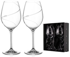 Dekorant Svatební sklenice na červené víno Silhouette City s krystaly Swarovski 470 ml 2KS