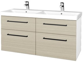 Dřevojas Koupelnová skříň Q MAX SZZ4 120 Varianta: N01 Bílá lesk / Úchytka T01 / D06 Ořech
