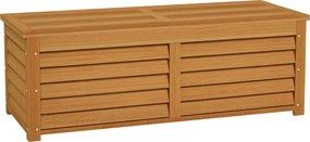 Outsunny Zahradní Úložný Box 176L z Dřeva s Úchyty, rozměry 130L x 50W x 45H cm