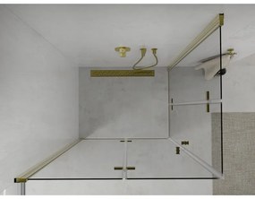 Mexen Lima Duo skládací sprchový kout 90 x 80 cm, Průhledné, Zlatá - 856-090-080-50-00-02