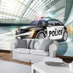 Fototapeta - Policejní auto (254x184 cm)