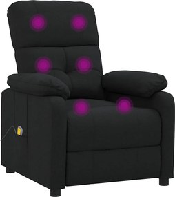 Masážní křeslo černé textil 289674